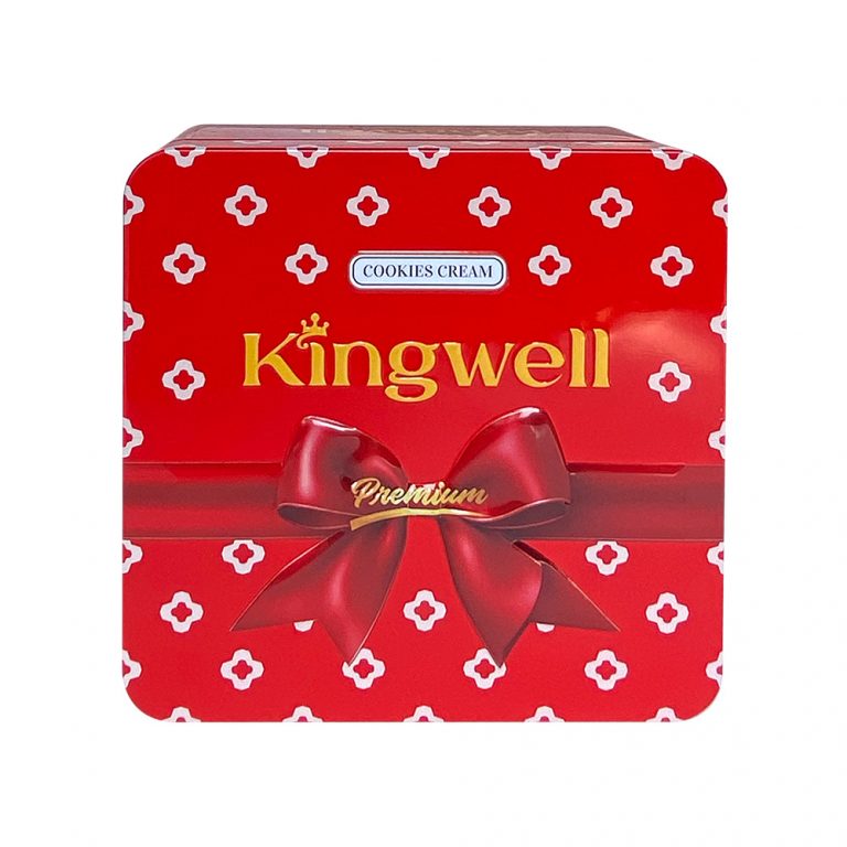 Bánh Quy Kingwell Hộp Sắt Vuông 112g - Hợp Phát Foods